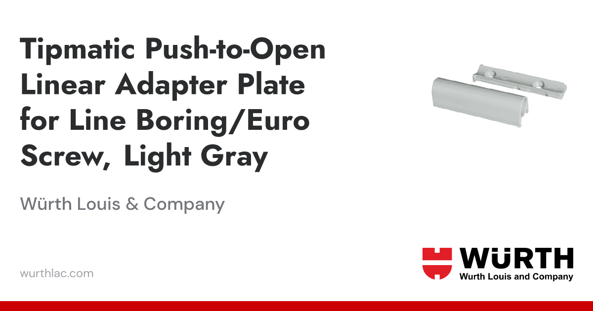 Tipmatic Push-to-Open Linear Adapter Plate for Line Boring/Euro Screw ...