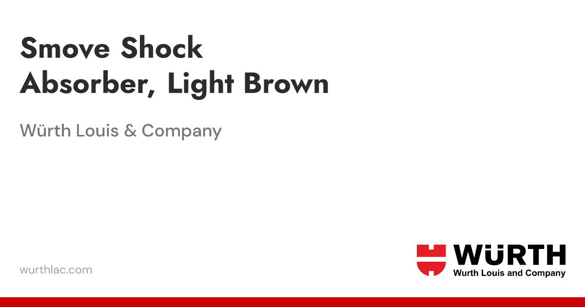 Smove Shock Absorber, Light Brown | Würth Louis & Company