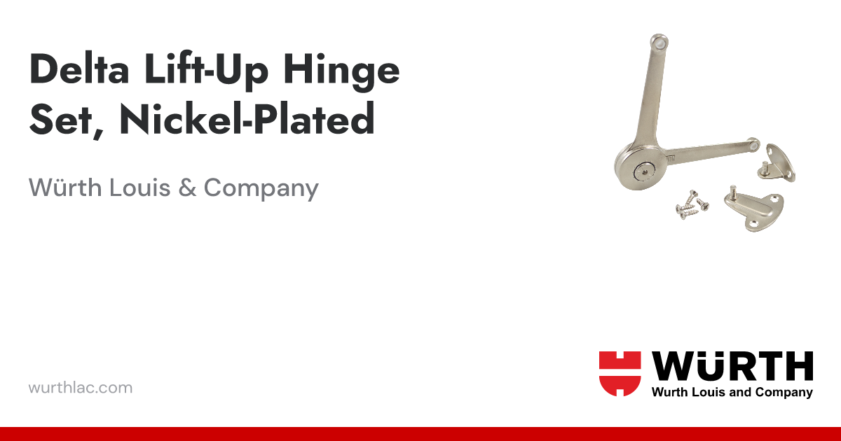 Delta Lift-Up Hinge Set, Nickel-Plated | Würth Louis & Company