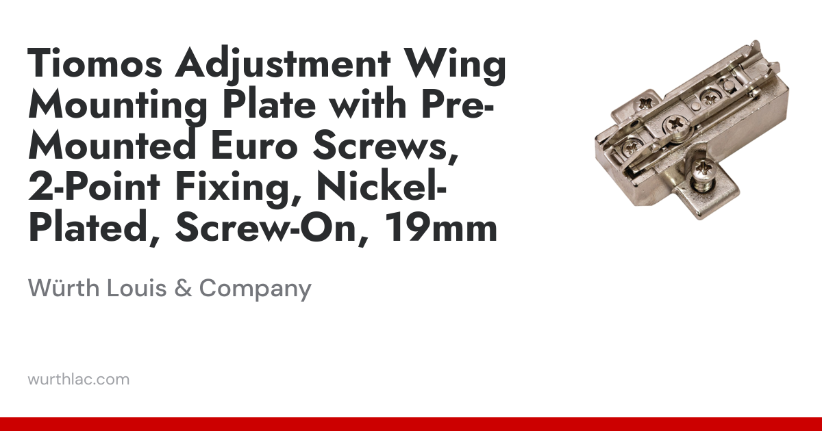 Tiomos Adjustment Wing Mounting Plate with Pre-Mounted Euro Screws, 2 ...