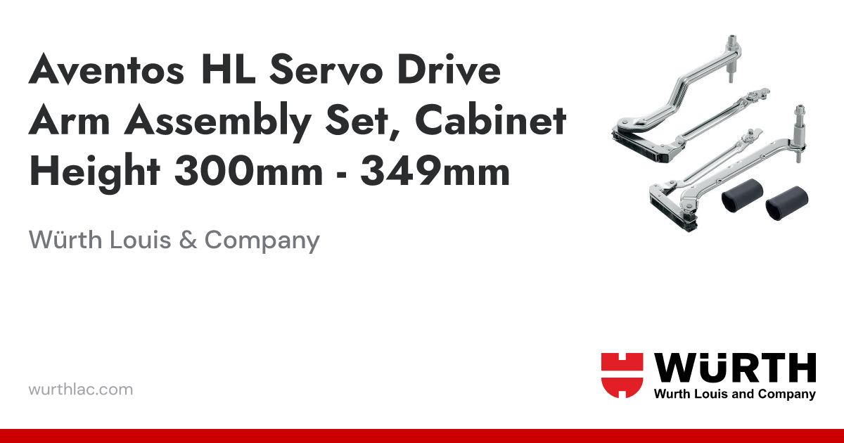 Aventos HL Servo Drive Arm Assembly Set, Cabinet Height 300mm - 349mm ...