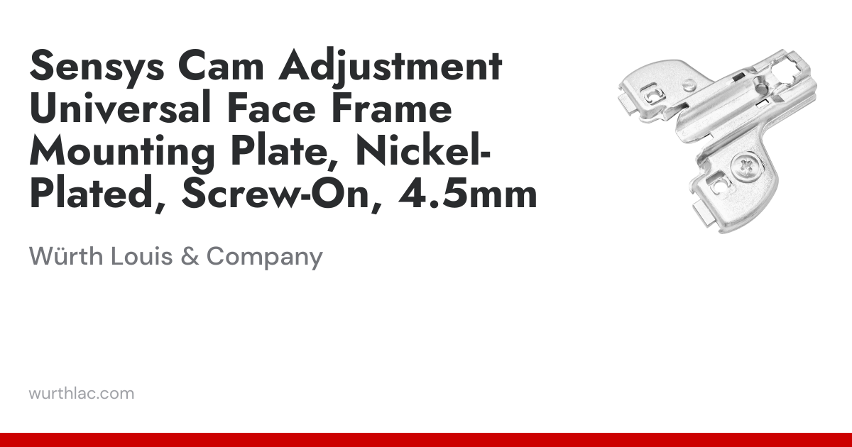 Sensys Cam Adjustment Universal Face Frame Mounting Plate, Nickel ...