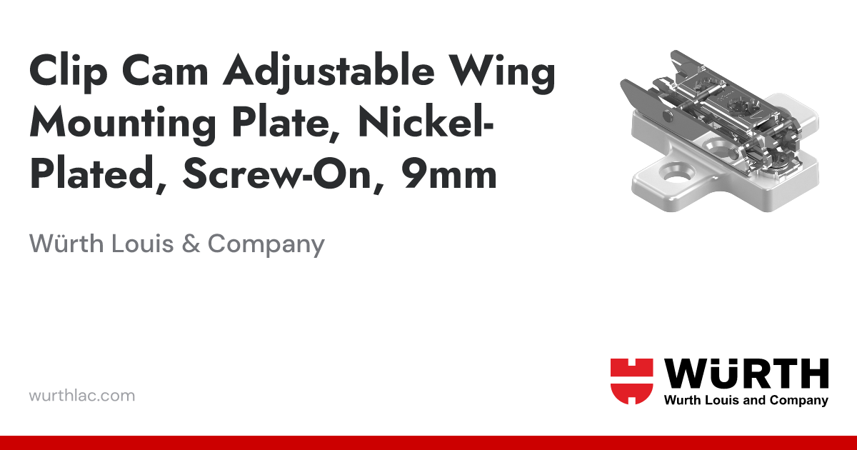 Clip Cam Adjustable Wing Mounting Plate, Nickel-Plated, Screw-On, 9mm ...