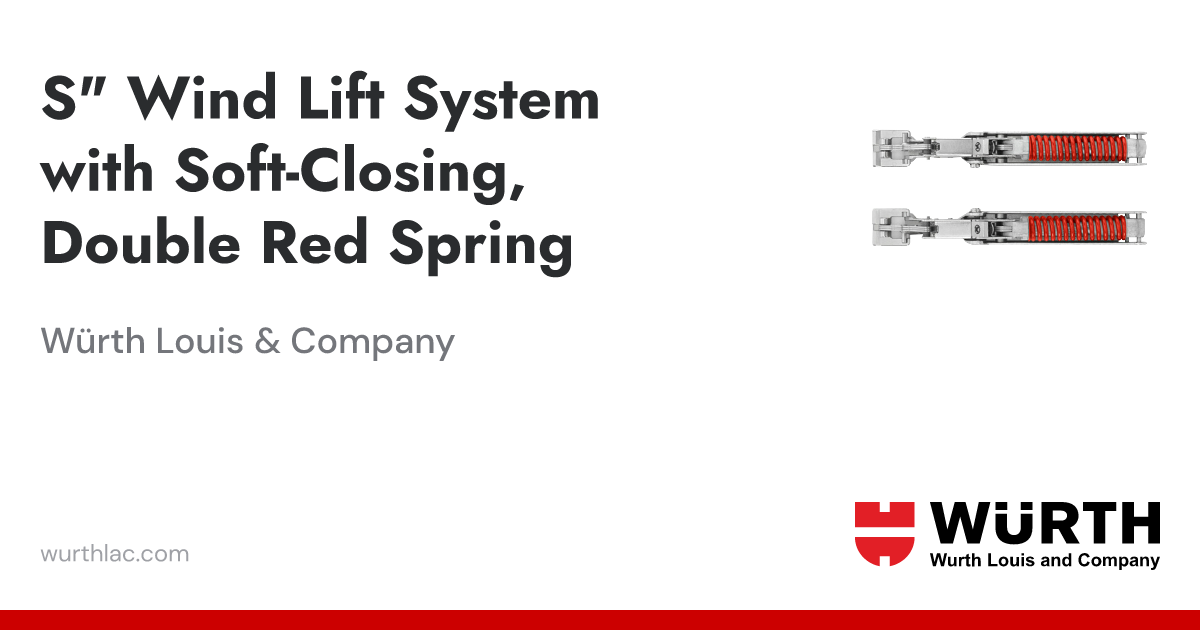 S" Wind Lift System with Soft-Closing, Double Red Spring | Würth Louis ...