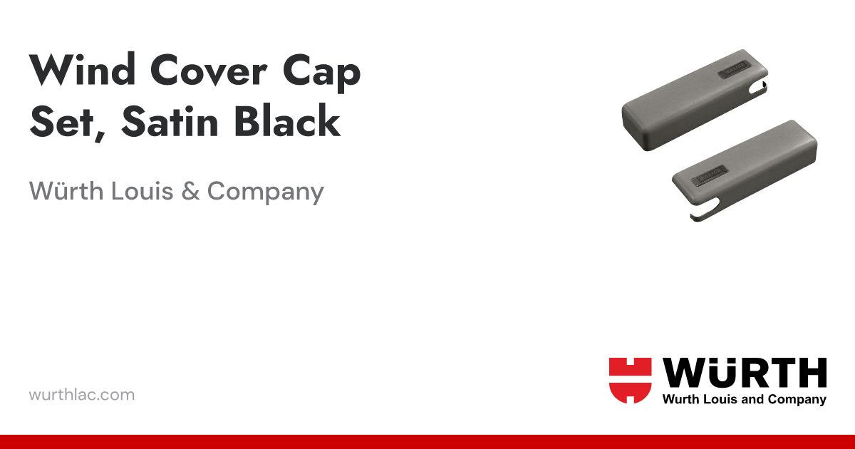 Wind Cover Cap Set, Satin Black | Würth Louis & Company