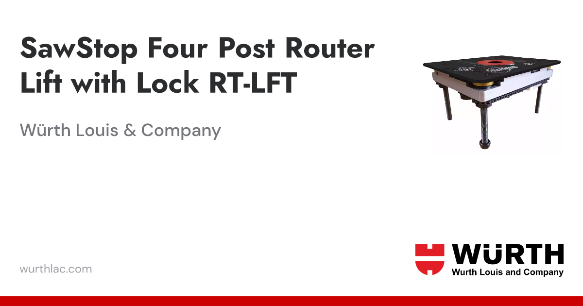 SawStop Four Post Router Lift with Lock RT-LFT | Würth Louis & Company