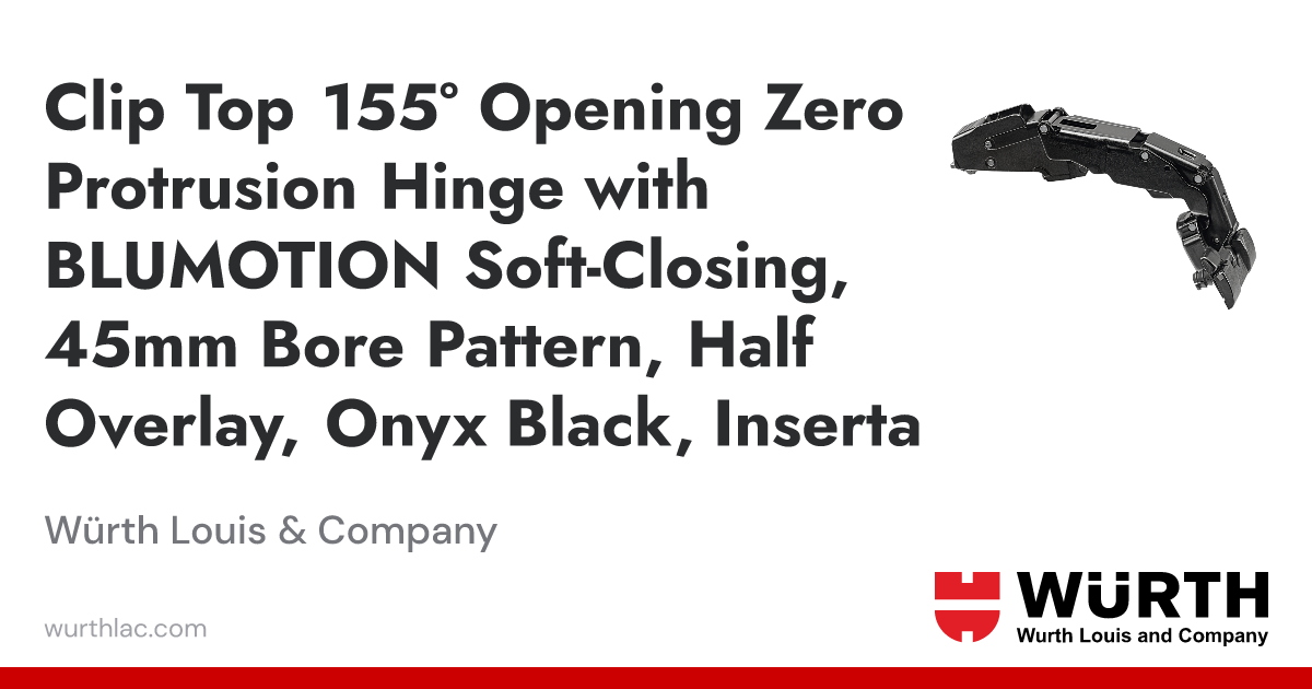 Clip Top 155° Opening Zero Protrusion Hinge with BLUMOTION Soft-Closing ...