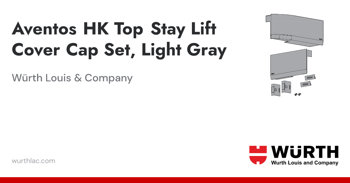 Aventos HK Top Stay Lift Cover Cap Set, Light Gray | Würth Louis & Company