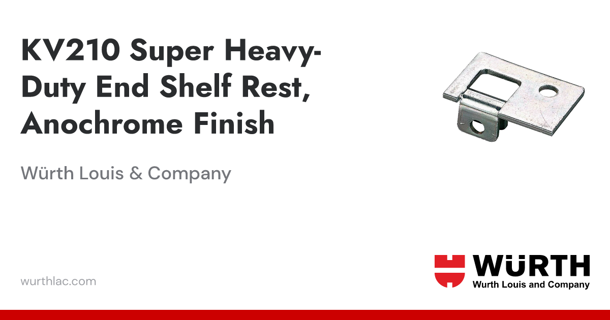 KV210 Super Heavy-Duty End Shelf Rest, Anochrome Finish | Würth Louis ...