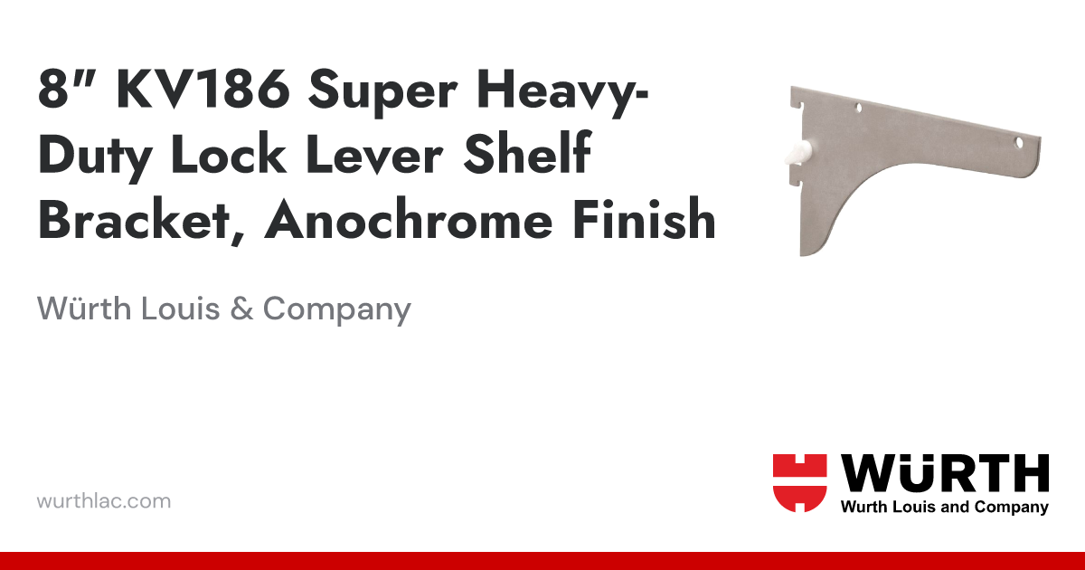 8" KV186 Super Heavy-Duty Lock Lever Shelf Bracket, Anochrome Finish ...