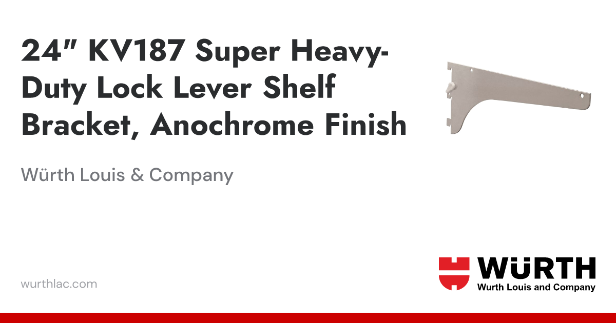 24" KV187 Super Heavy-Duty Lock Lever Shelf Bracket, Anochrome Finish ...