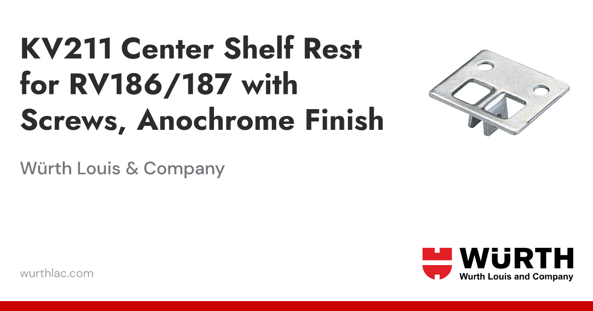 KV211 Center Shelf Rest for RV186/187 with Screws, Anochrome Finish ...
