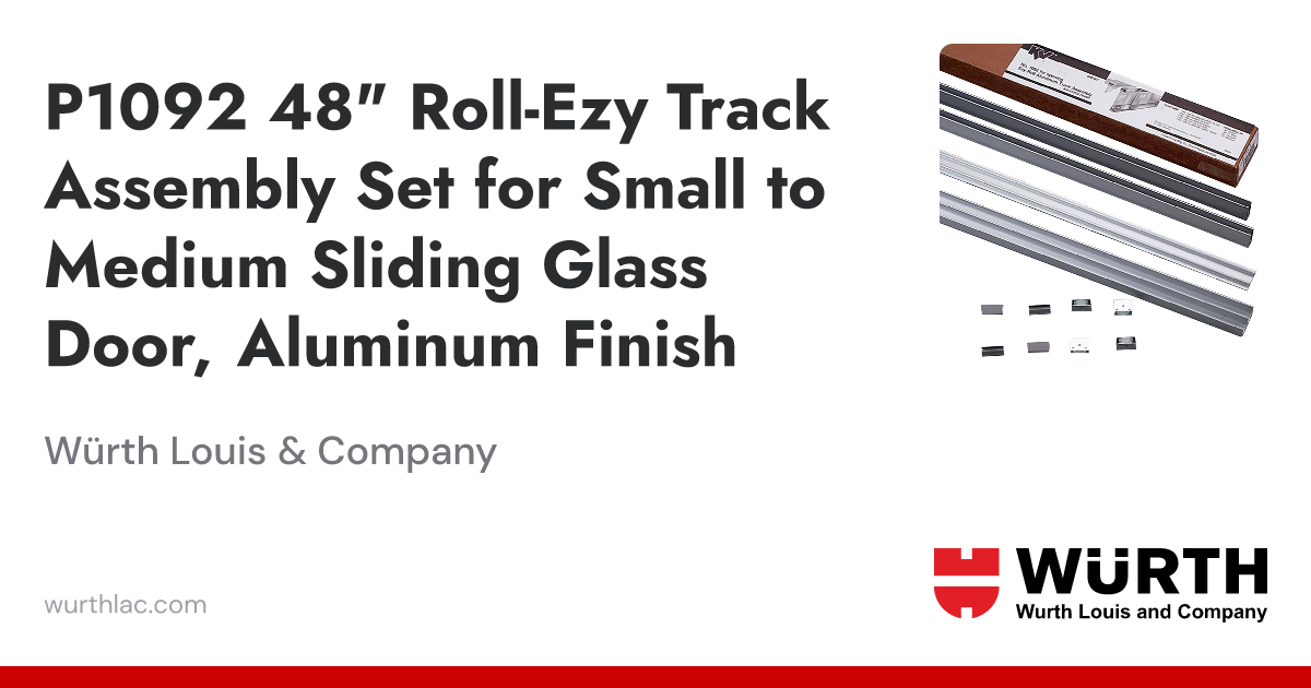 P1092 48" Roll-Ezy Track Assembly Set for Small to Medium Sliding Glass ...
