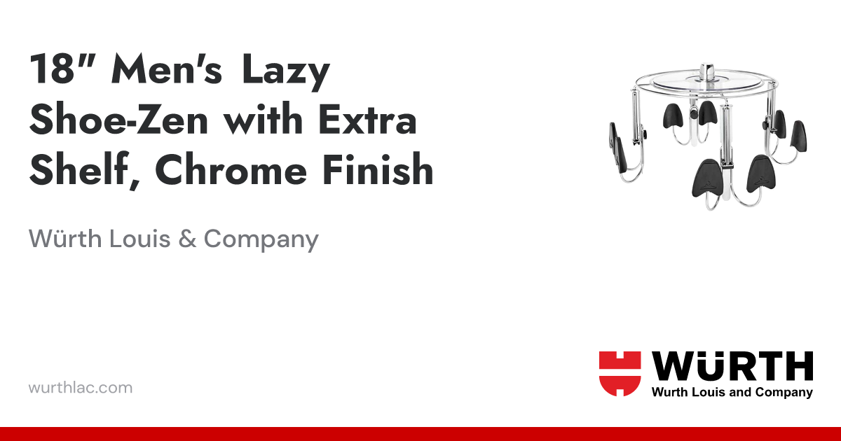 18" Men's Lazy Shoe-Zen with Extra Shelf, Chrome Finish | Würth Louis ...