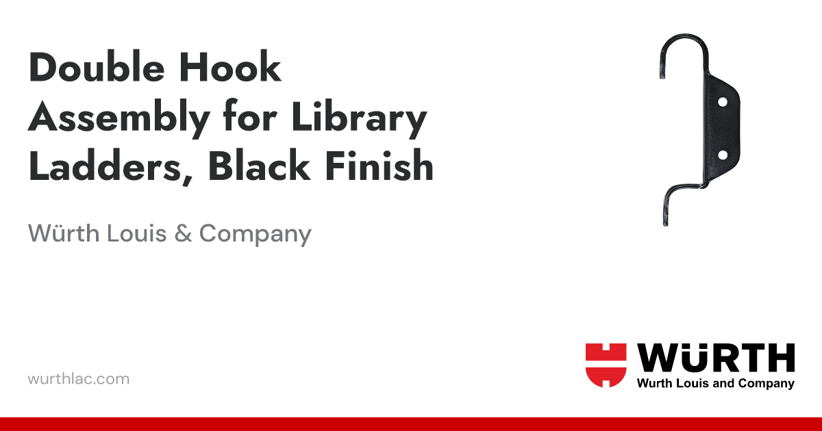 Double Hook Assembly for Library Ladders, Black Finish | Würth Louis ...