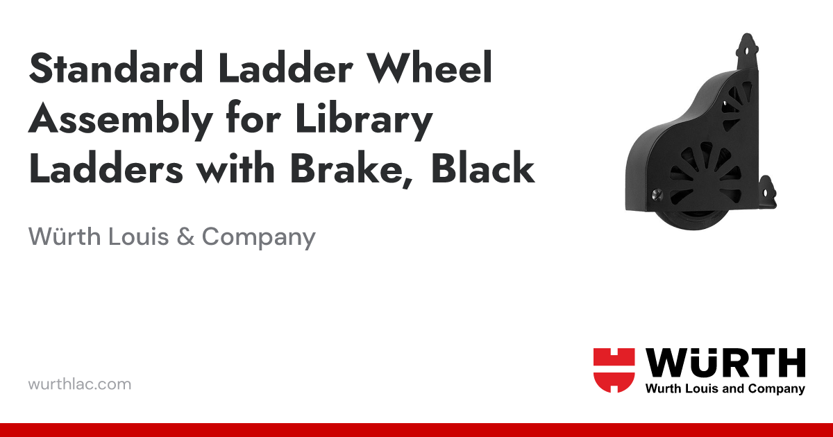 Standard Ladder Wheel Assembly for Library Ladders with Brake, Black ...