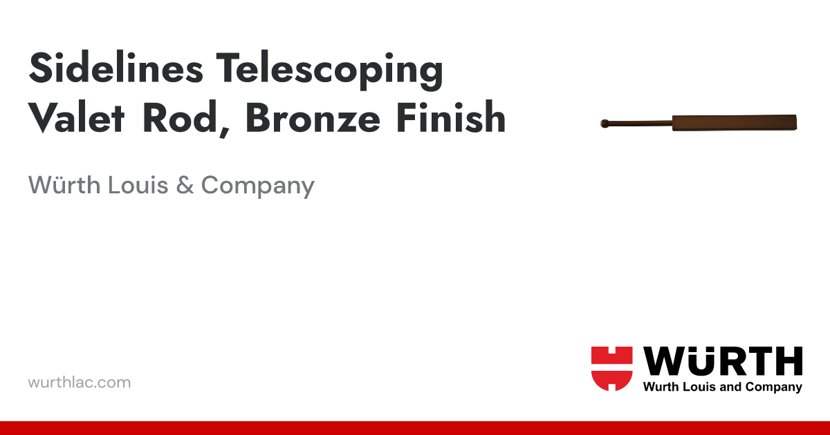 Sidelines Telescoping Valet Rod, Bronze Finish | Würth Louis & Company