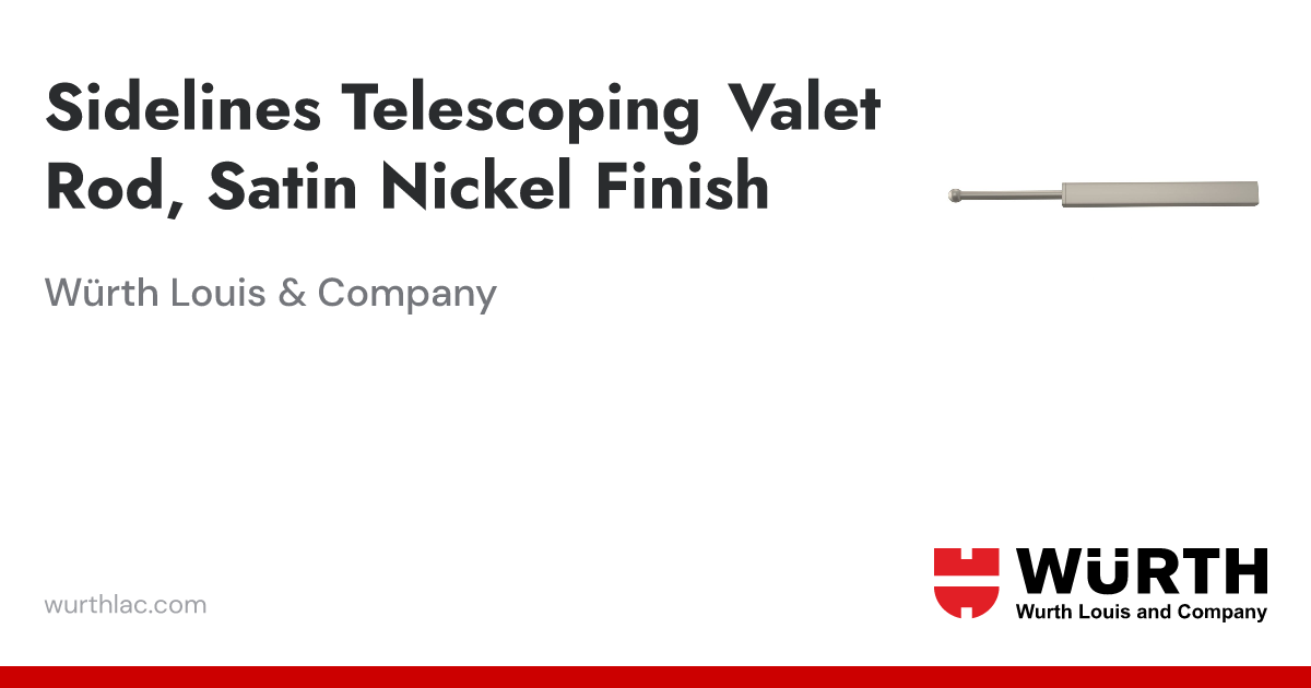 Sidelines Telescoping Valet Rod, Satin Nickel Finish | Würth Louis ...