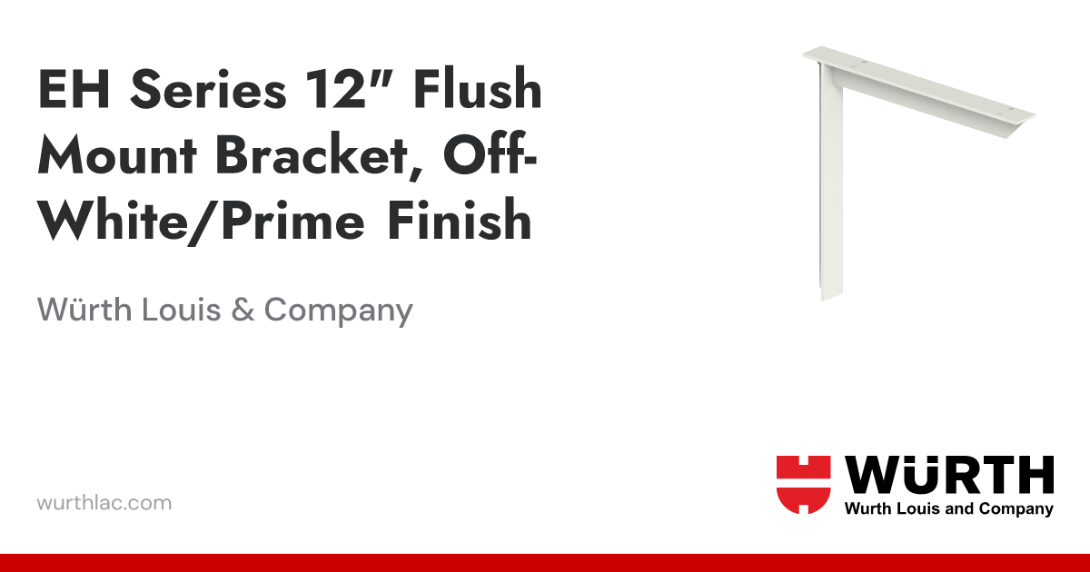 EH Series 12" Flush Mount Bracket, Off-White/Prime Finish | Würth Louis ...