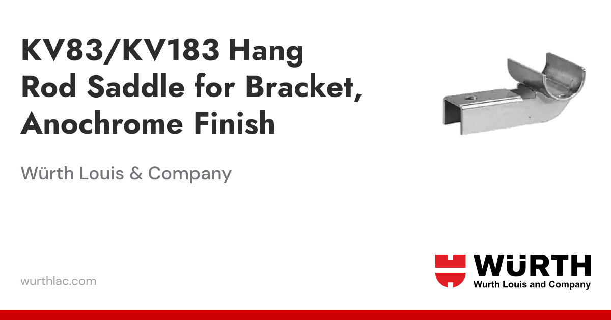KV83/KV183 Hang Rod Saddle for Bracket, Anochrome Finish | Würth Louis ...