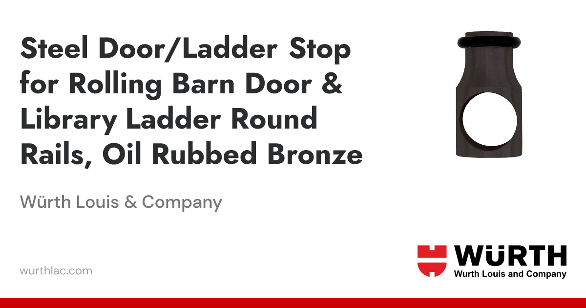 Steel Door/Ladder Stop for Rolling Barn Door & Library Ladder Round ...