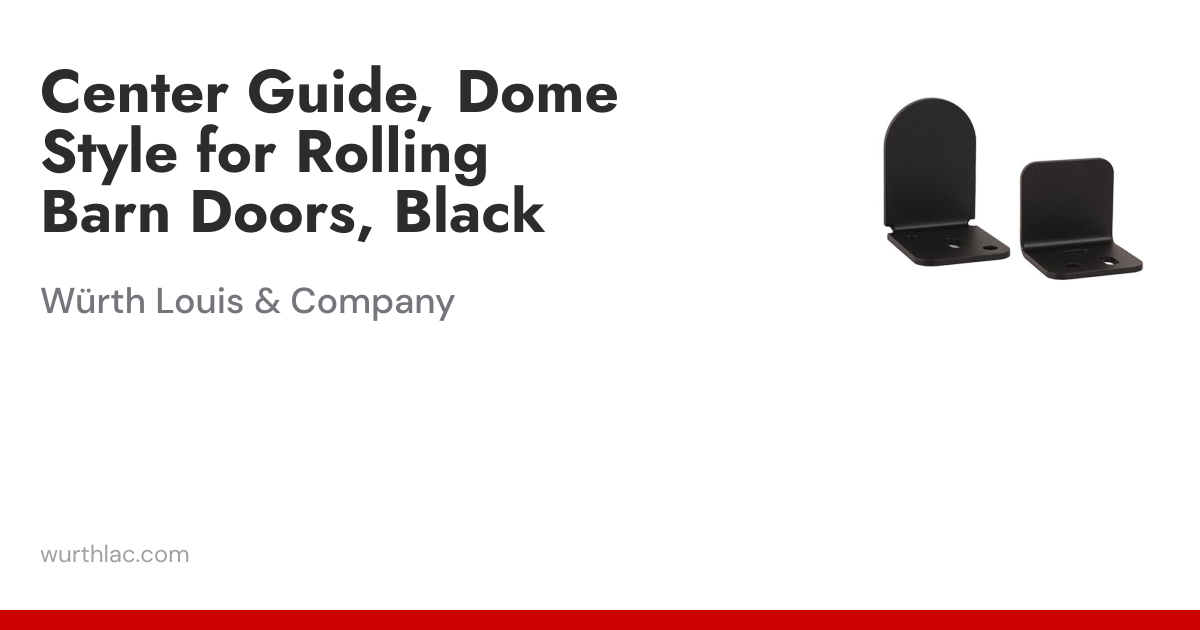 Center Guide, Dome Style for Rolling Barn Doors, Black | Würth Louis ...