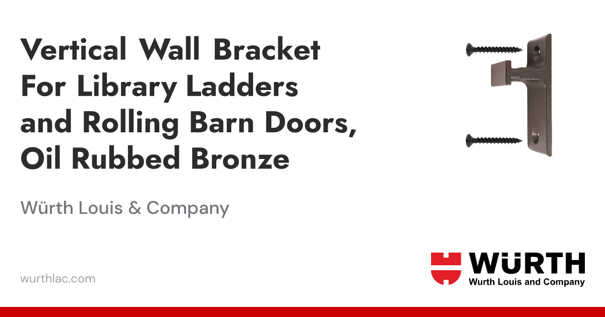 Vertical Wall Bracket For Library Ladders and Rolling Barn Doors, Oil ...