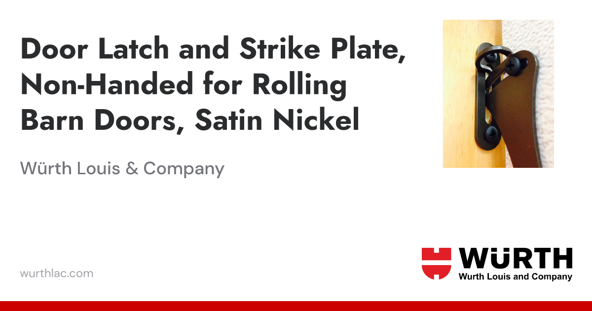 Door Latch and Strike Plate, Non-Handed for Rolling Barn Doors, Satin ...