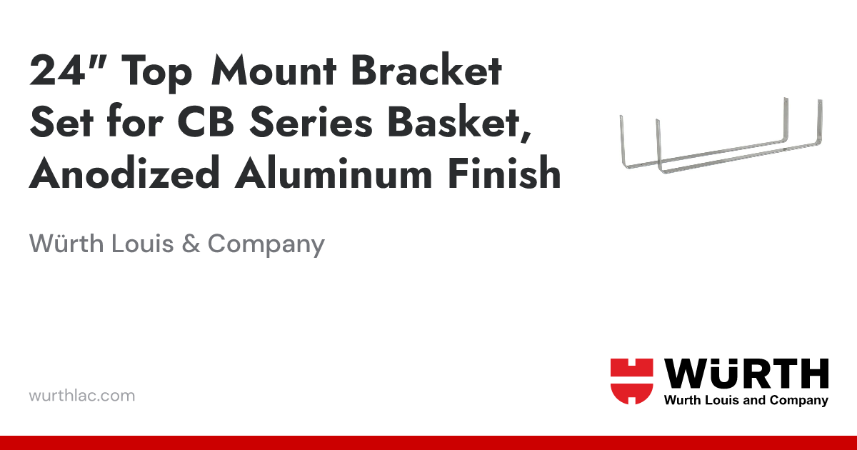 24" Top Mount Bracket Set for CB Series Basket, Anodized Aluminum ...