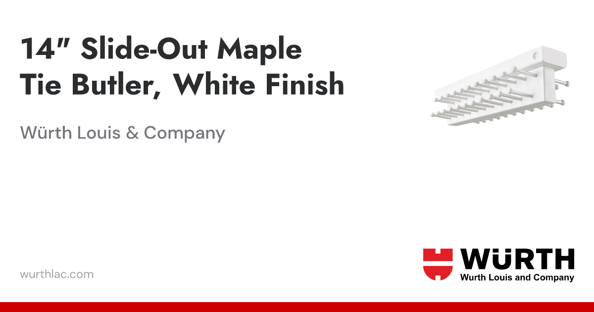 14" Slide-Out Maple Tie Butler, White Finish | Würth Louis & Company