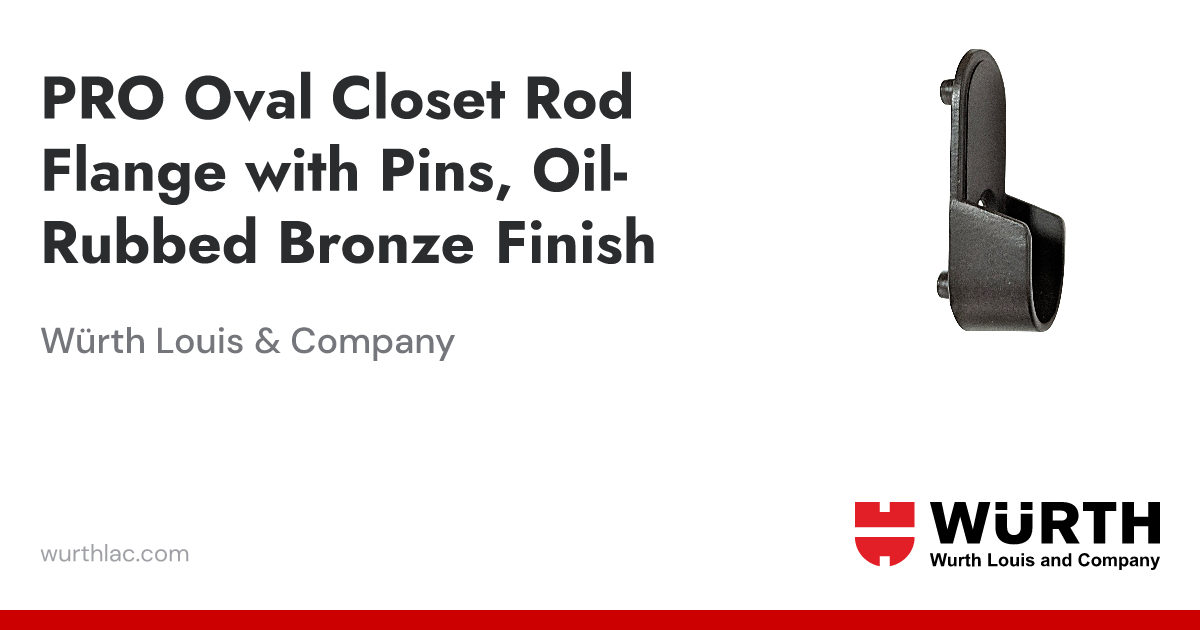PRO Oval Closet Rod Flange with Pins, Oil-Rubbed Bronze Finish | Würth ...