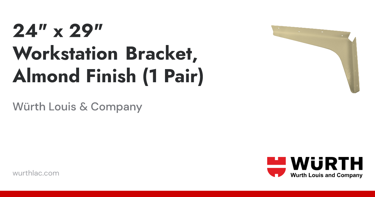24" x 29" Workstation Bracket, Almond Finish (1 Pair) | Wurth Louis and ...