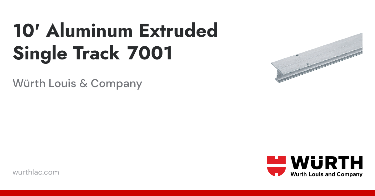 10' Aluminum Extruded Single Track 7001 | Würth Louis & Company