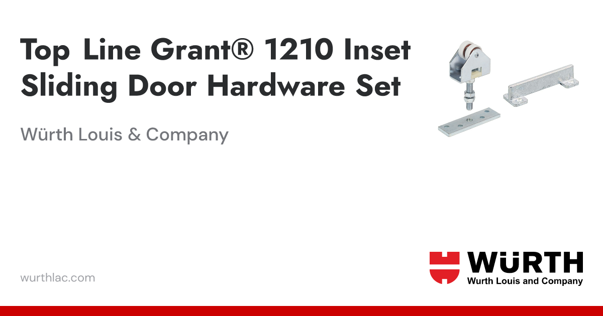 Top Line Grant® 1210 Inset Sliding Door Hardware Set | Würth Louis ...