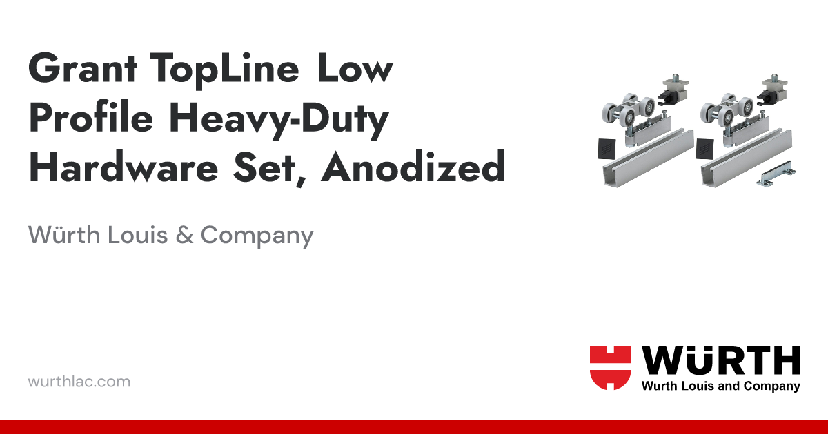 Grant TopLine Low Profile Heavy-Duty Hardware Set, Anodized | Würth ...