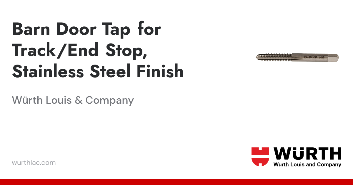 Barn Door Tap for Track/End Stop, Stainless Steel Finish | Würth Louis ...