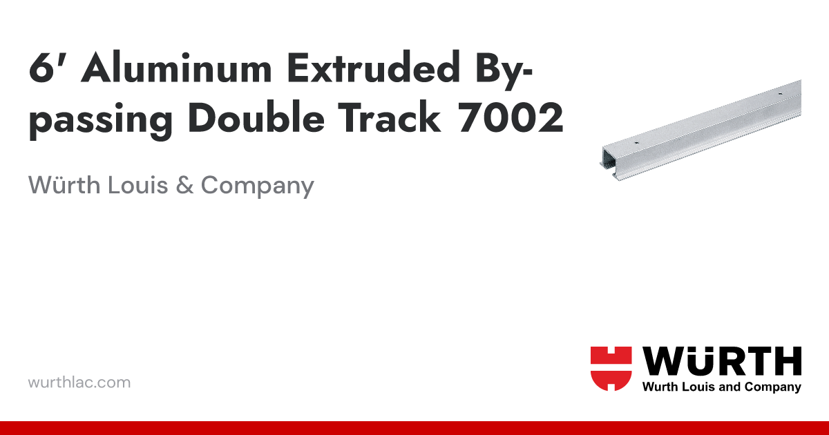 6' Aluminum Extruded By-passing Double Track 7002 | Würth Louis & Company
