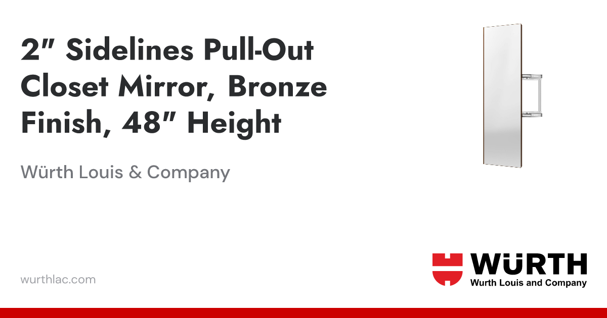 2" Sidelines Pull-Out Closet Mirror, Bronze Finish, 48" Height | Würth ...