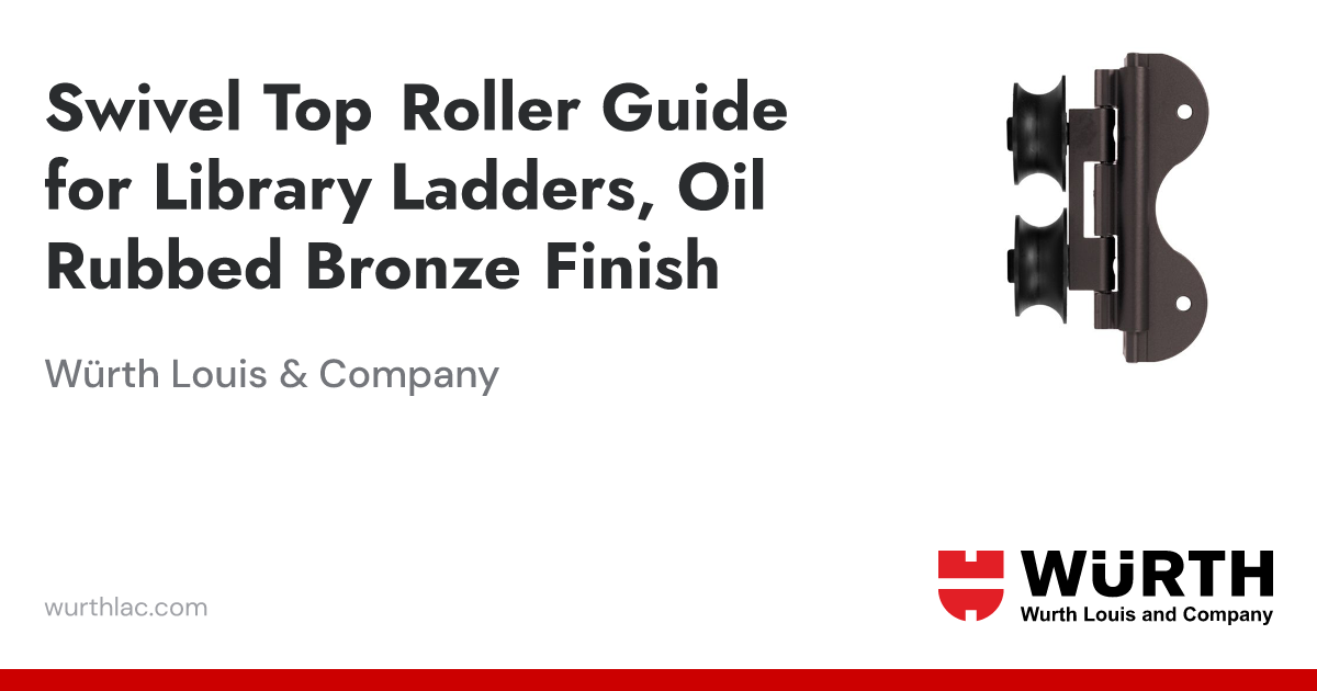 Swivel Top Roller Guide for Library Ladders, Oil Rubbed Bronze Finish ...