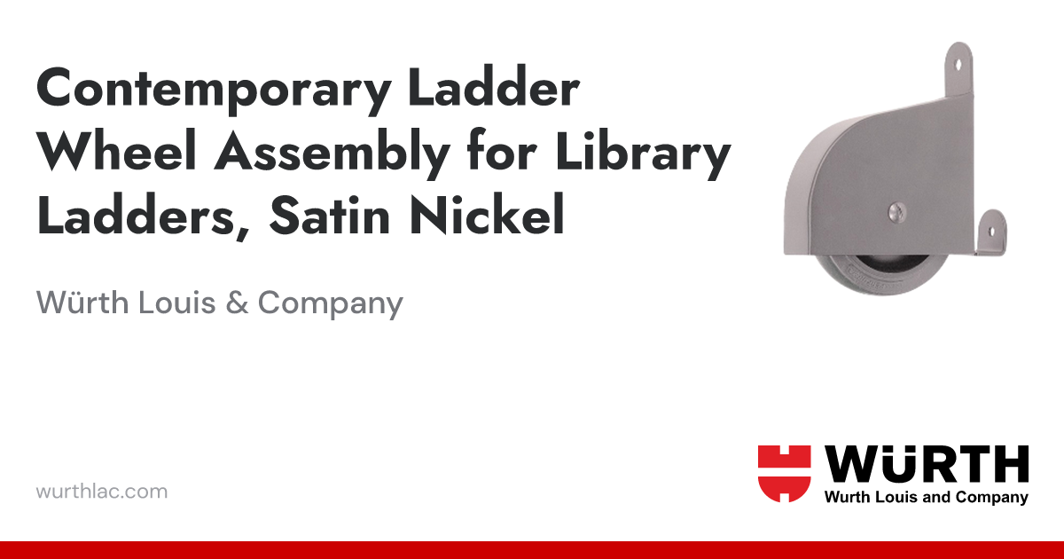 Contemporary Ladder Wheel Assembly for Library Ladders, Satin Nickel ...