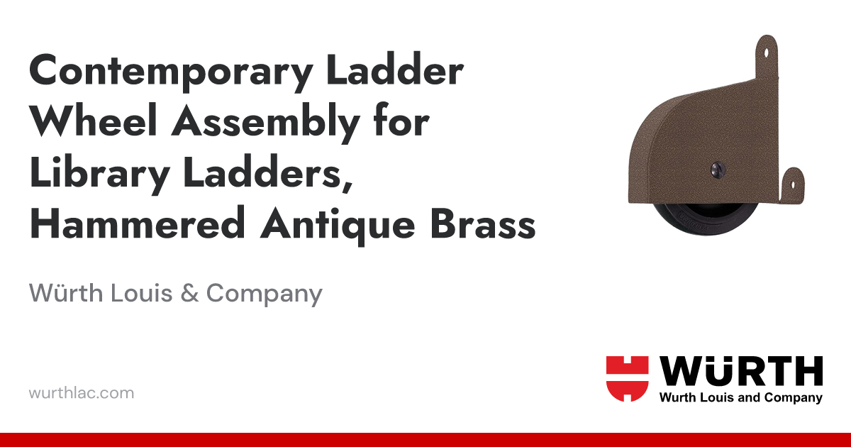 Contemporary Ladder Wheel Assembly for Library Ladders, Hammered ...