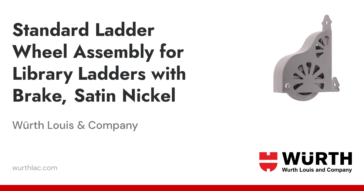 Standard Ladder Wheel Assembly for Library Ladders with Brake, Satin ...