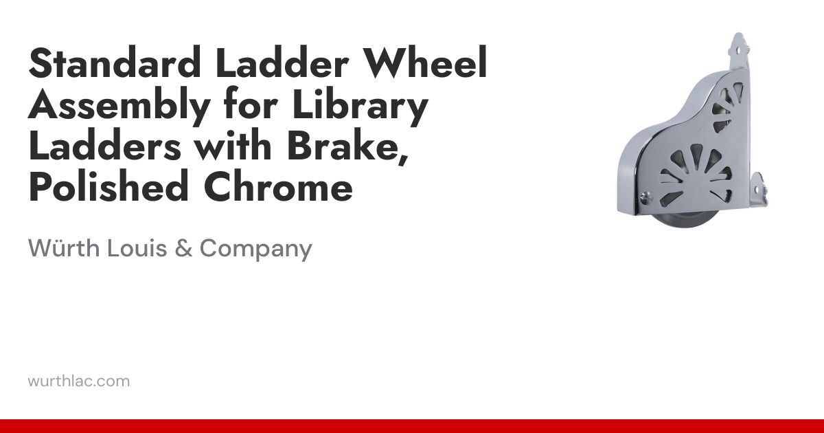 Standard Ladder Wheel Assembly for Library Ladders with Brake, Polished ...