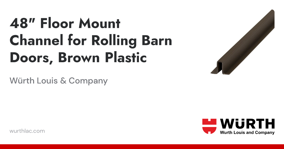 48" Floor Mount Channel for Rolling Barn Doors, Brown Plastic | Würth ...