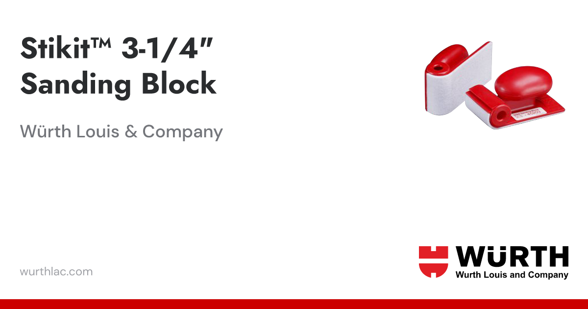 Stikit™ 3-1/4" Sanding Block | Würth Louis & Company