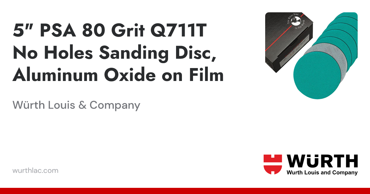 5" PSA 80 Grit Q711T No Holes Sanding Disc, Aluminum Oxide on Film ...