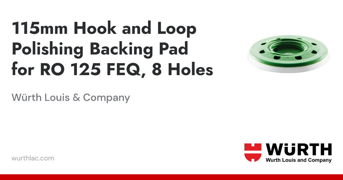 115mm Hook and Loop Polishing Backing Pad for RO 125 FEQ, 8 Holes ...