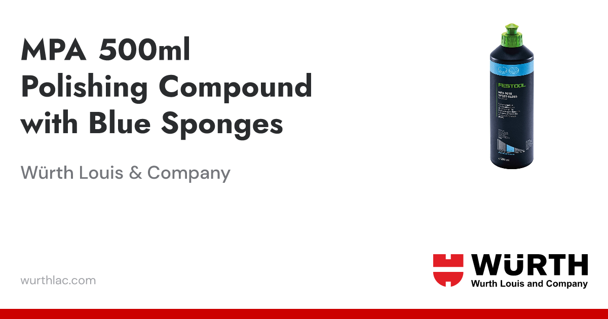 MPA 500ml Polishing Compound with Blue Sponges | Würth Louis & Company