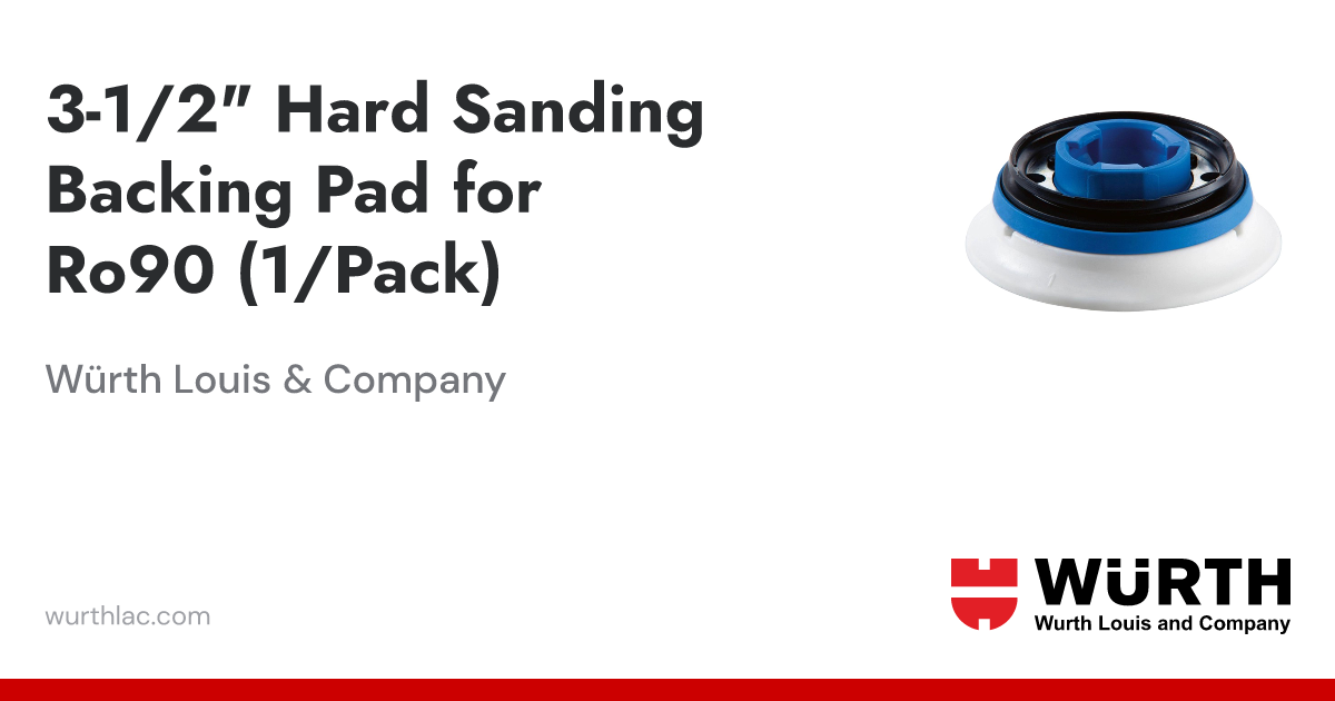3-1/2" Hard Sanding Backing Pad for Ro90 (1/Pack) | Würth Louis & Company