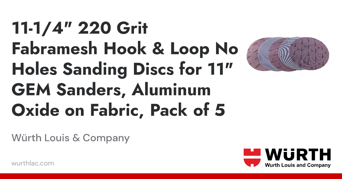 11-1/4" 220 Grit Fabramesh Hook & Loop No Holes Sanding Discs for 11 ...
